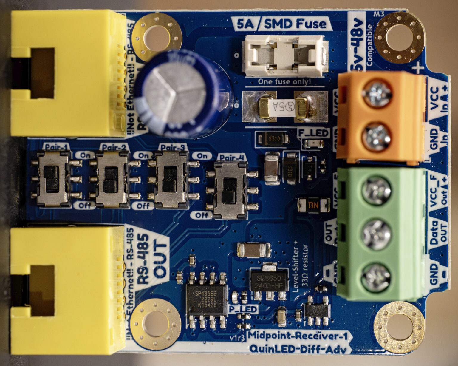 QuinLED Diff-Adv Receiver-Midpoint Switches guide - quinled.info